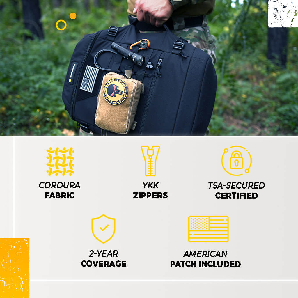 TSA-Approved Tactical Backpack with 3 Locks | TradeSmart Safety ...